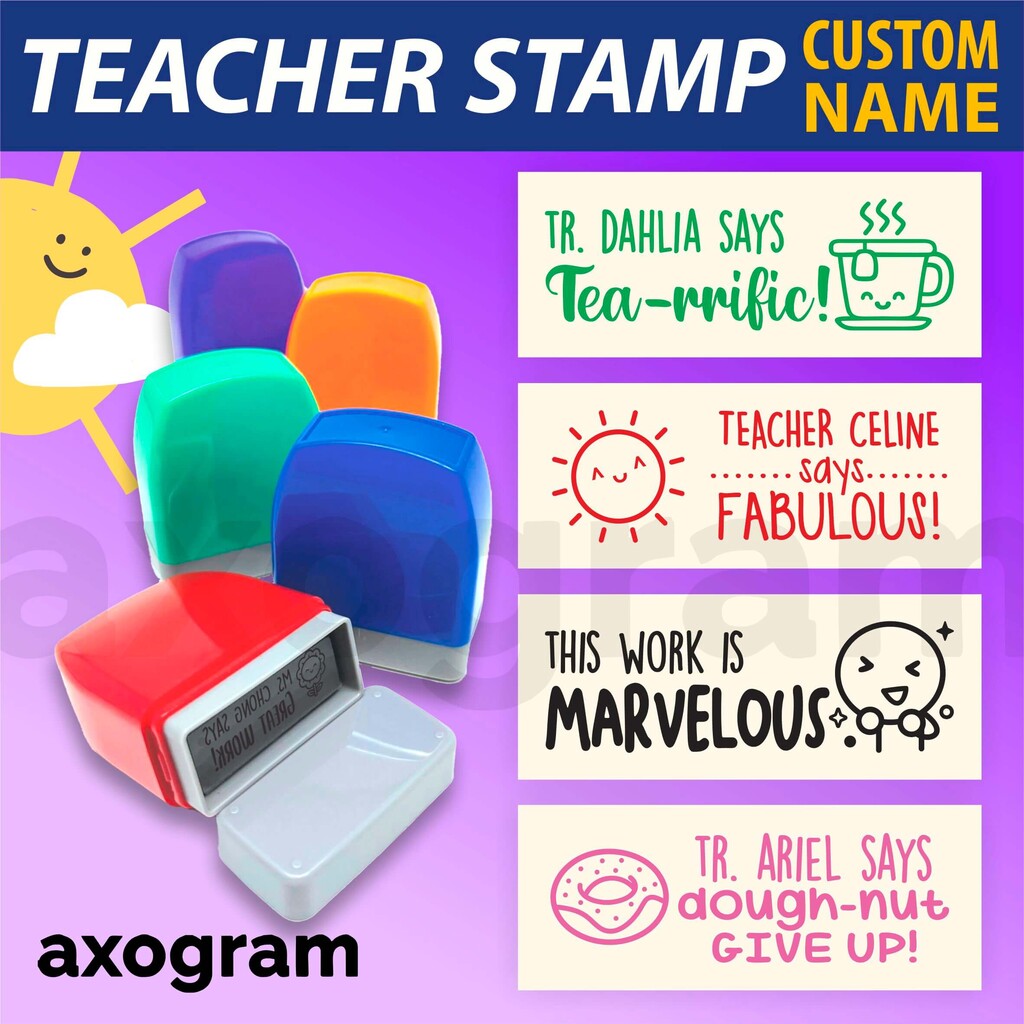 Budget friendly pre-inked self inking rubber stamps for everyday use - axogram