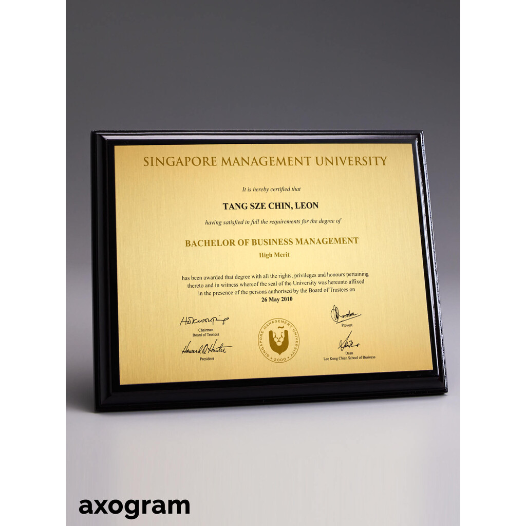 Classic wooden plaques to showcase degrees and certificates in ...