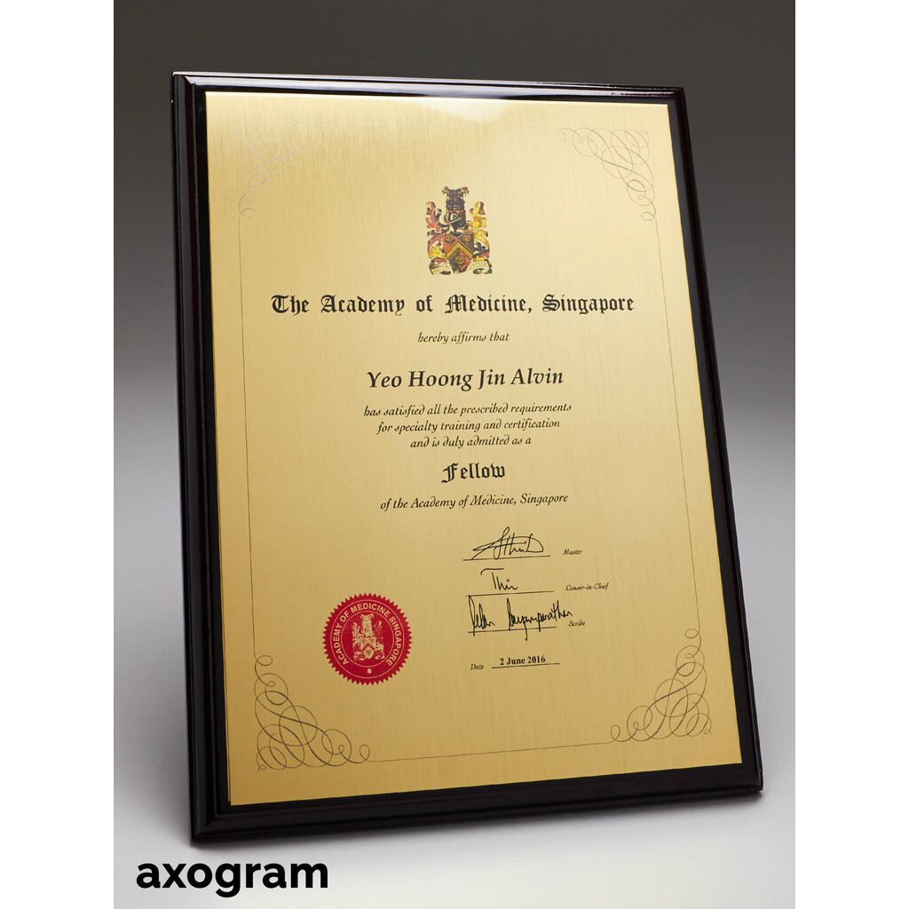 Classic wooden plaques to showcase degrees and certificates in ...